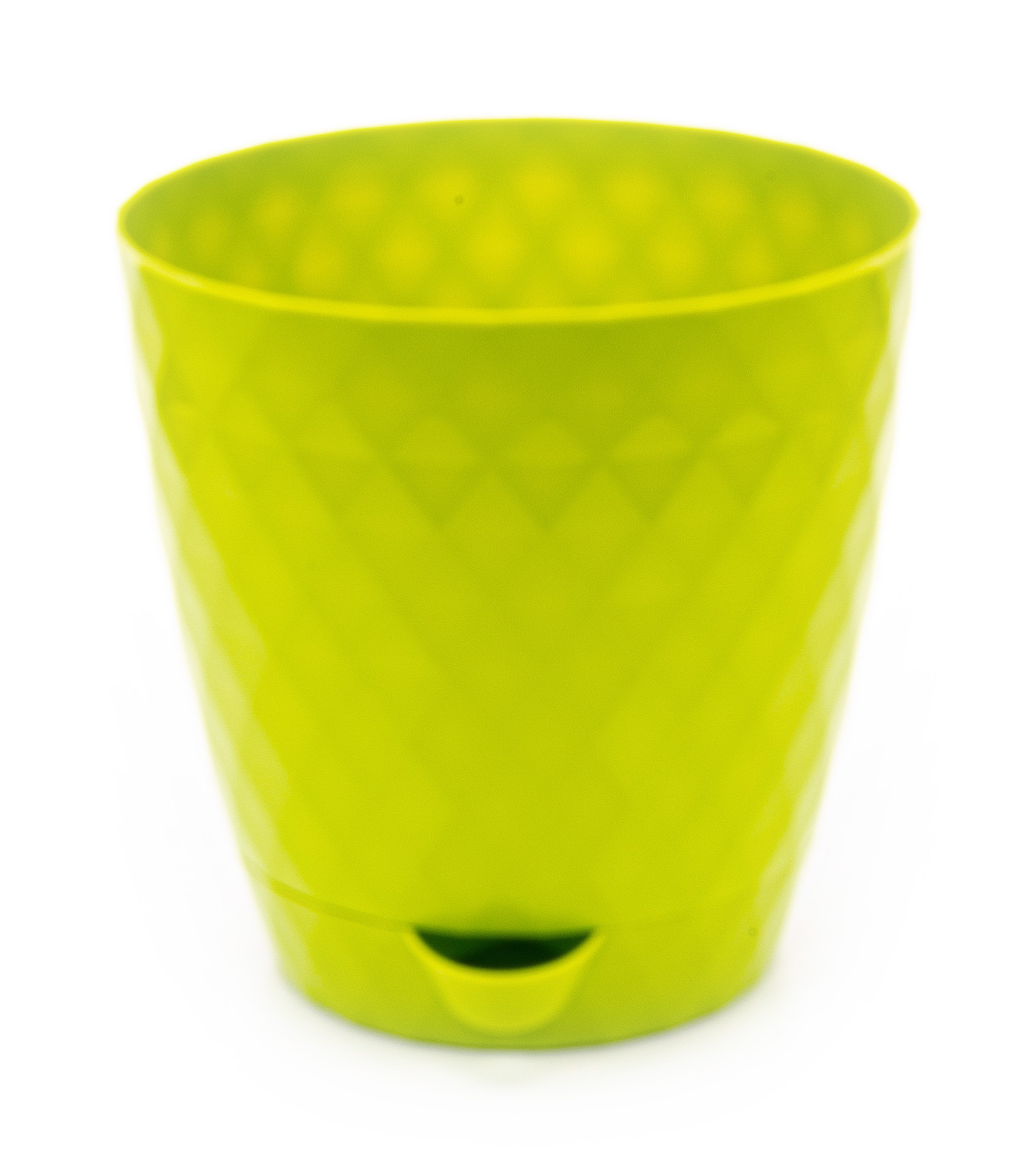 Горшок для цветов Plast avenue Румба с прикорневым поливом киви диаметр 14см объем 1.5л