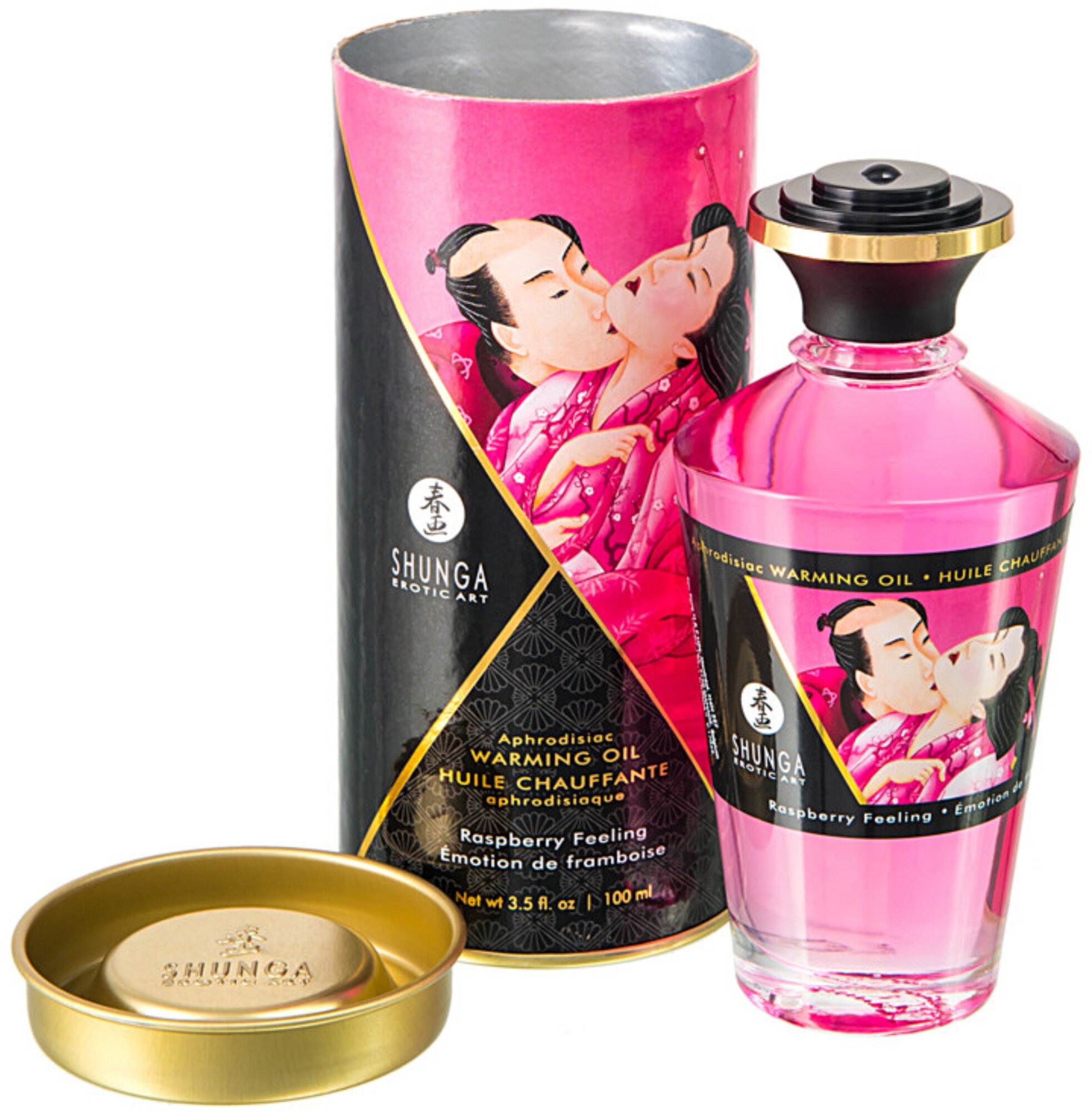 Масло интимное Shunga "Малиновое чувство", для массажа, разогревающее, съедобное, 100мл