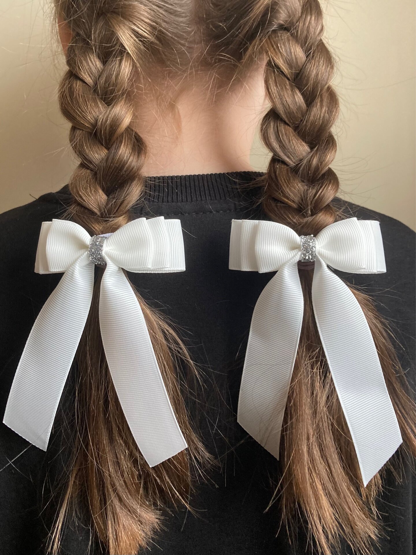 Бант на резинке MALETOK 2 шт, цвет молочный