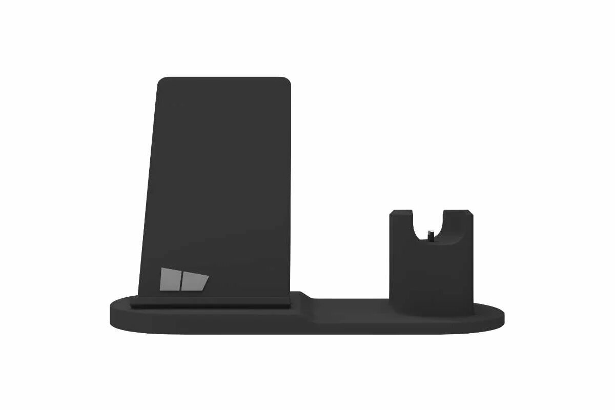 More Choice Беспроводное зарядное устройство Smart 10W 3в1 смартфон, часы, наушники с кабелем Type-C 1м CW24S Black