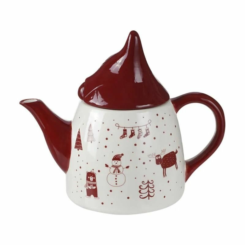Чайник заварочный керамический новогодний 800 мл