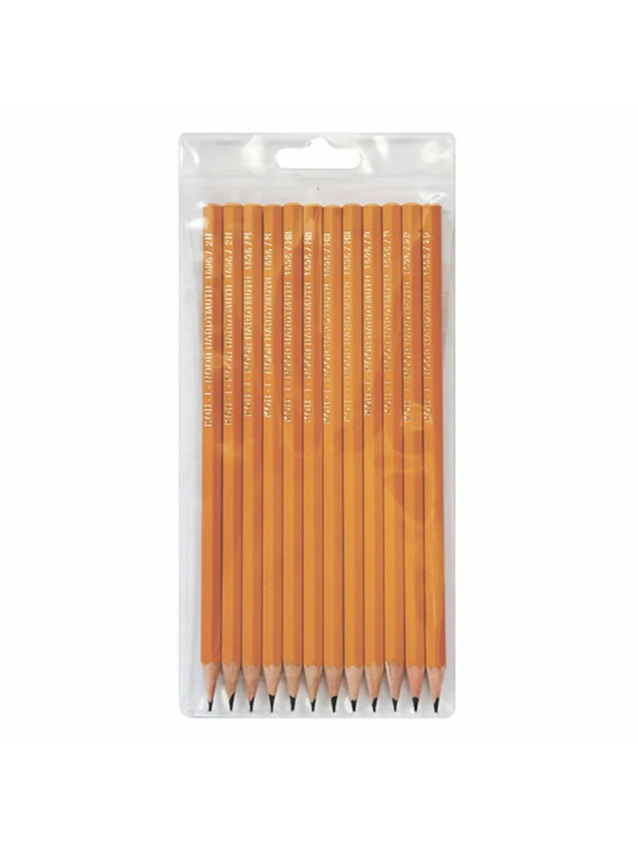 Карандаши чернографитные 12 шт. 2B-2H