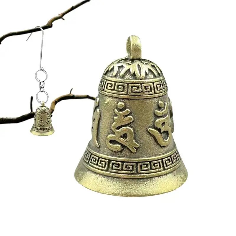 Громкий колокольчик с медведем, походный колокольчик, колокольчик с буддистским рисунком мантры из шести символов, Колокольчик для рюкзака, предотвращающий поразительное восприятие