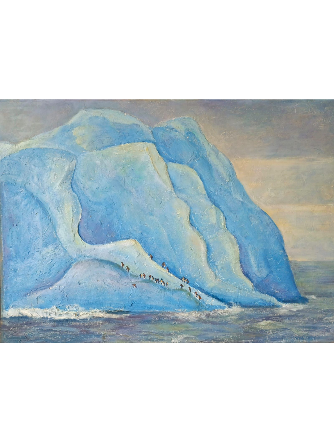 Картина-панно Светлана Осипова "Айсберг", 87x122см, морской пейзаж, масло