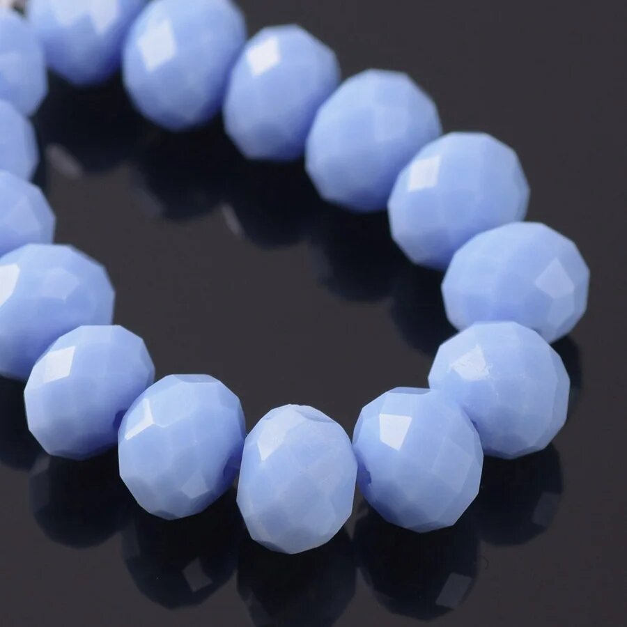 Rondelle граненое чешское стекло бусины Weargolsil 3x2MM-100PCS, 58 Porcelain Lt Blue