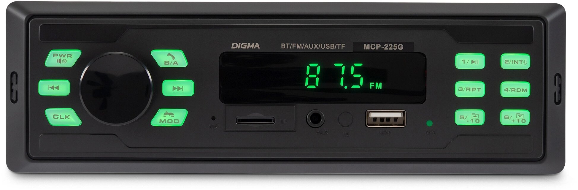 Автомагнитола MCP-225G 1DIN 2x45Вт v5.0 AUX 2