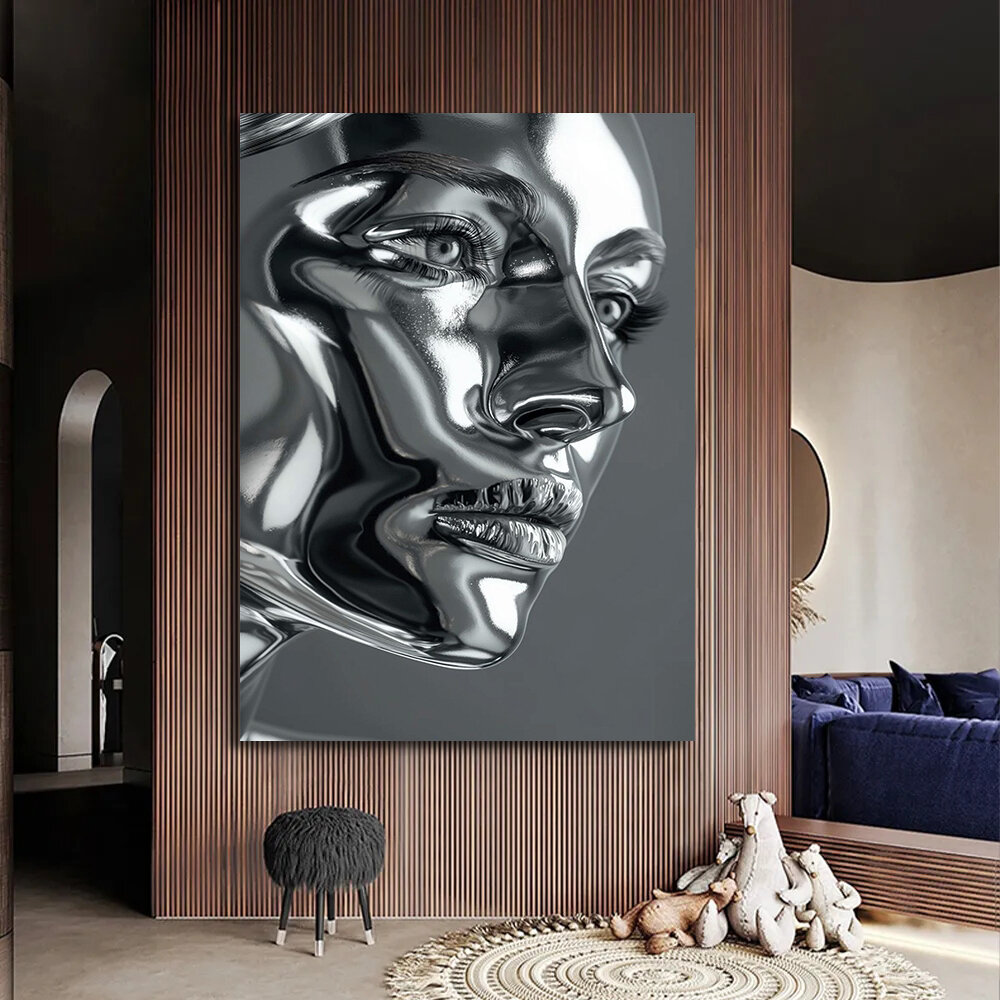 Лицо девушки картина, картина на стену / в салон красоты, 60х80 см.