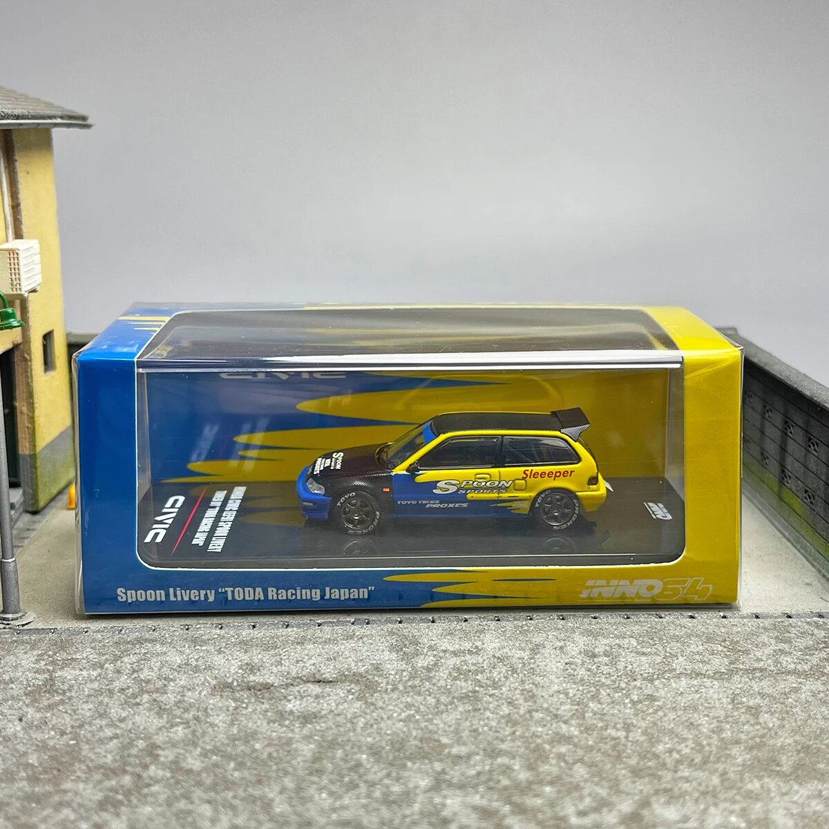 Коллекционная модель автомобиля Honda EF9 Cute Panda 1:64