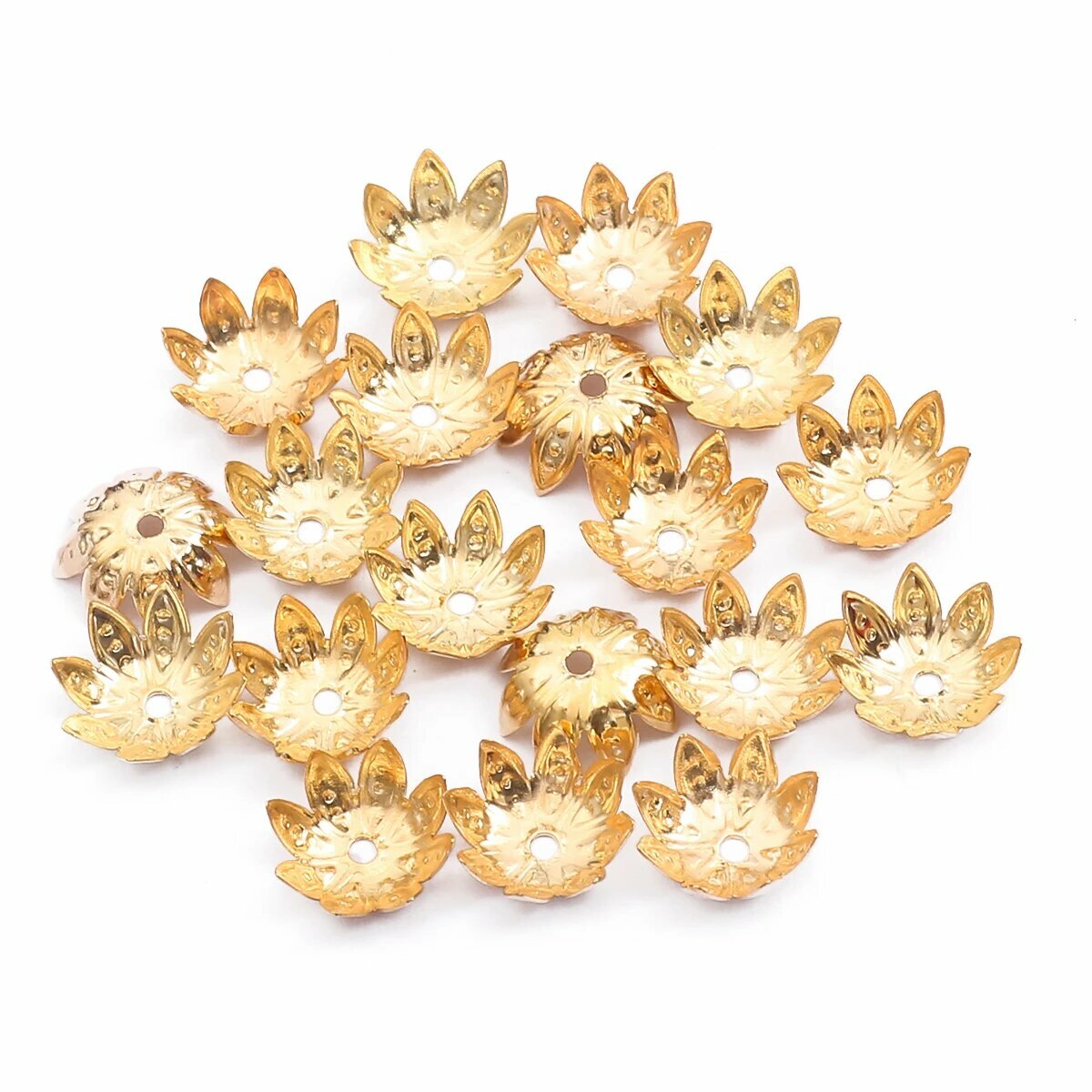 Шапочки для бусин KC Gold 10 мм, 100 шт.