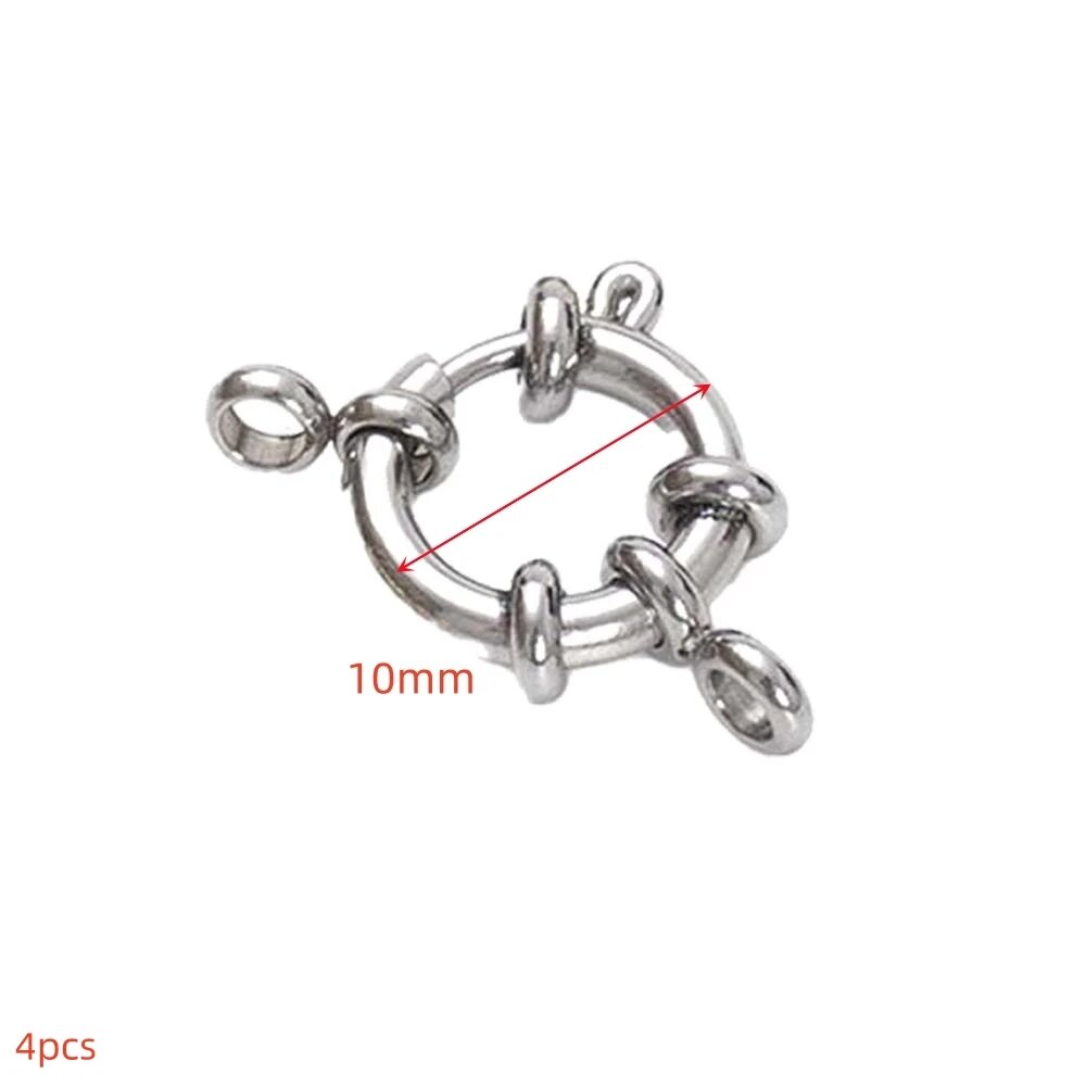 Круглые пружинные кольца из нержавеющей стали для рукоделия ST 10 x 4 Pcs