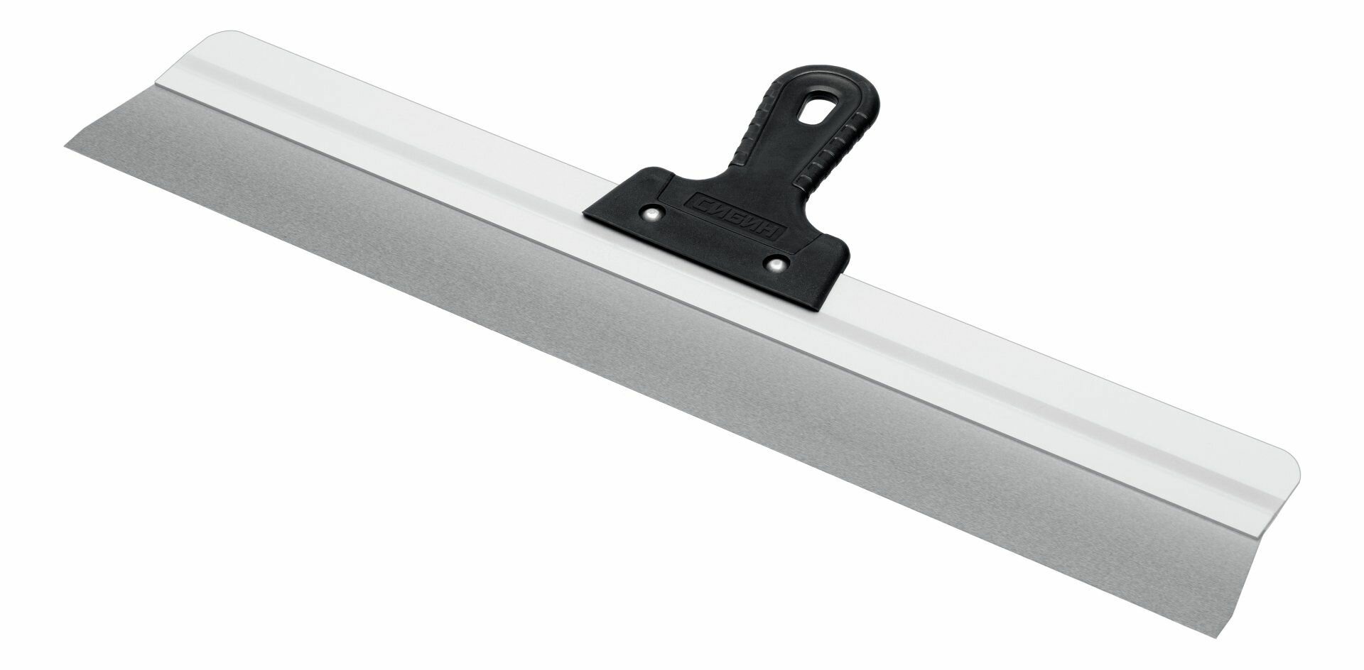 Шпатель фасадный СИБИН, 600 мм, усиленный, нержавеющий, алюминиевая направляющая, 1к ручка 10083-60