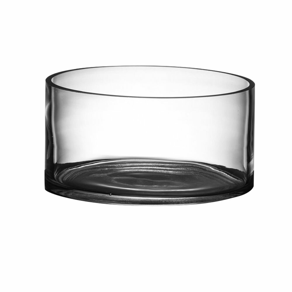 Ваза с круглым горлышком, прозрачная ваза, простой стиль, изготовлена из стекла, подходит для гостиной, спальни и рабочего стола