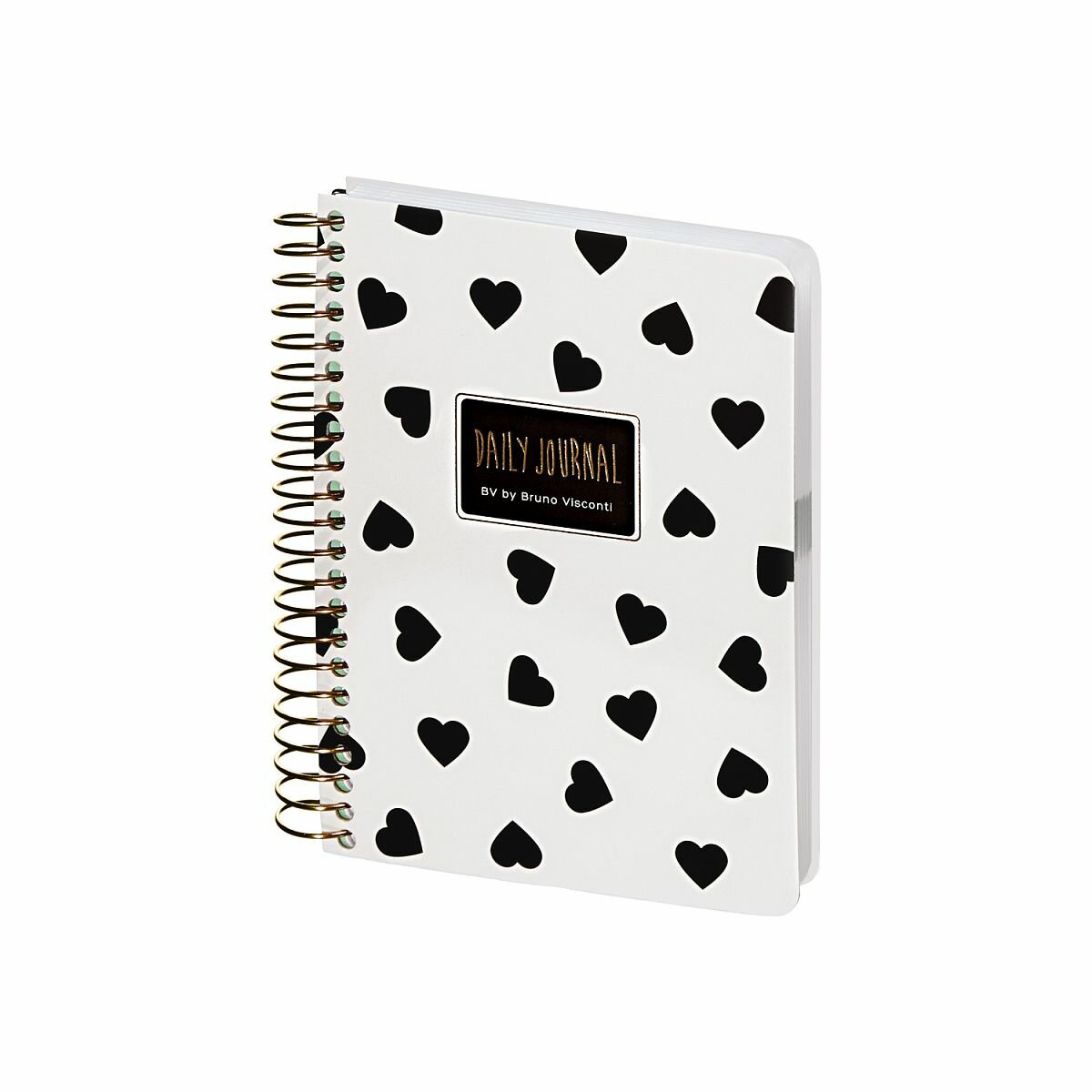 Ежедневник BrunoVisconti недатированный А6 "CUTE DIARY. BLACK&WHITE. СЕРДЕЧКИ " 136 л. Арт. 3-703/01