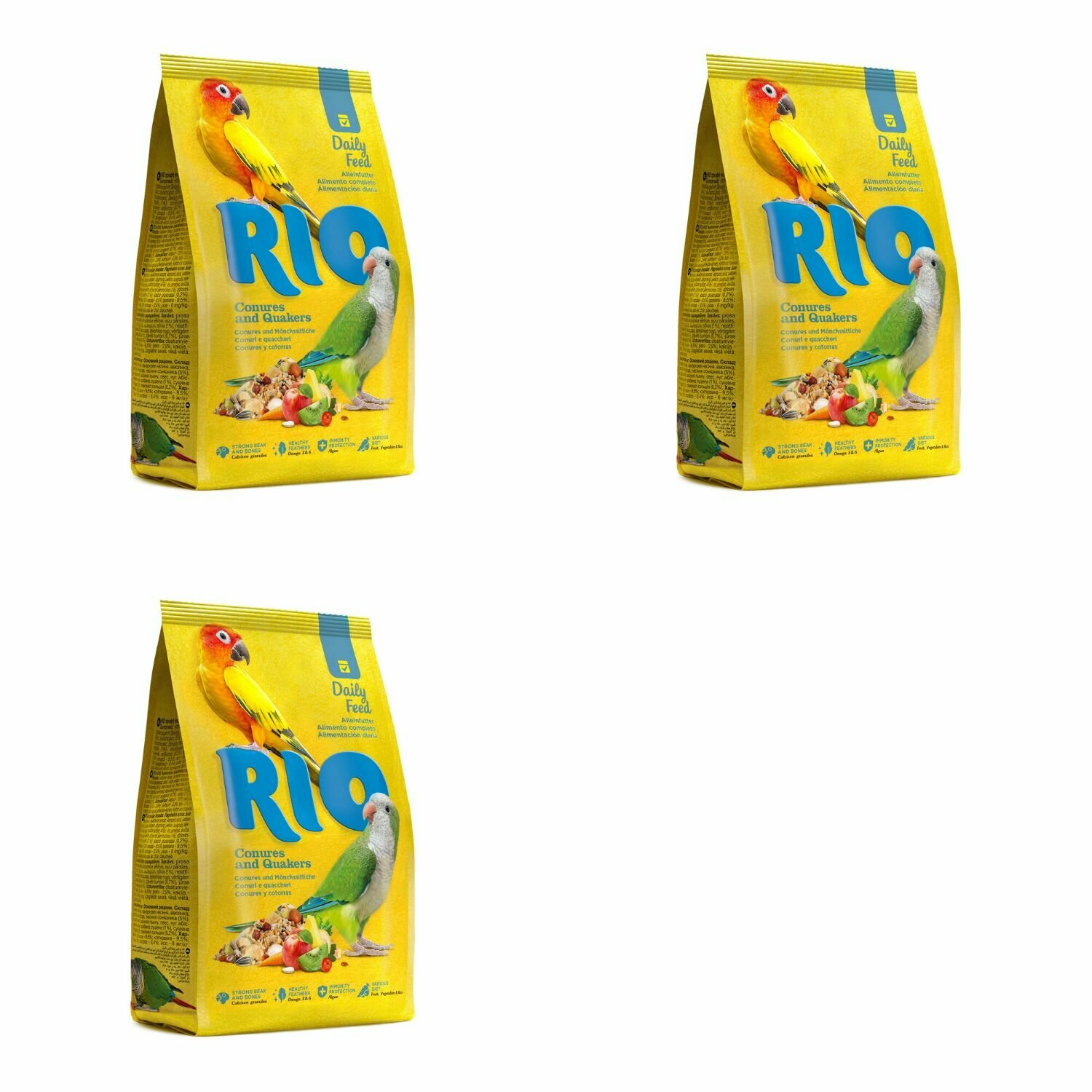 RIO Корм для аратинг и квакеров, 1 кг, 3 уп