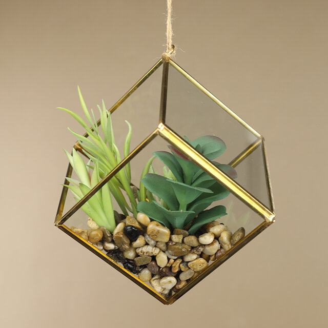 Декоративный подвесной флорариум Succulent 15 см, Kaemingk, 801312