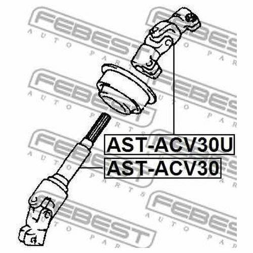 Вал карданный рулевой Febest astacv30u для Lexus ES; Toyota Camry, Windom