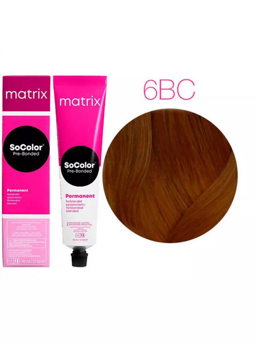 Matrix SoColor 6BC Стойкая краска для волос 90 мл