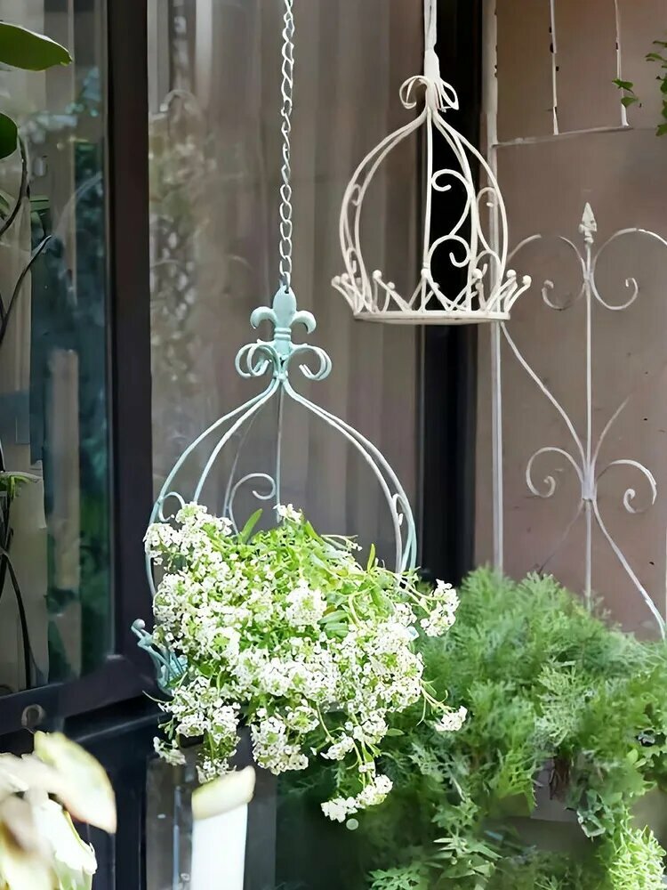 Кашпо "Корона", для дома и сада, элегантное, универсальное, из металла