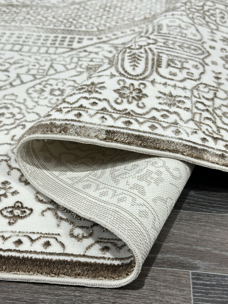 Ковер, Прямой, Бежевый, Коричневый, белый, Классический, восточный, на пол, в гостиную, спальню, в ассортименте (80 см. на 150 см.)