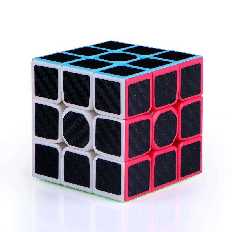 Qiyi 3x3x3 кубик Рубика из углеродного волокна, черный