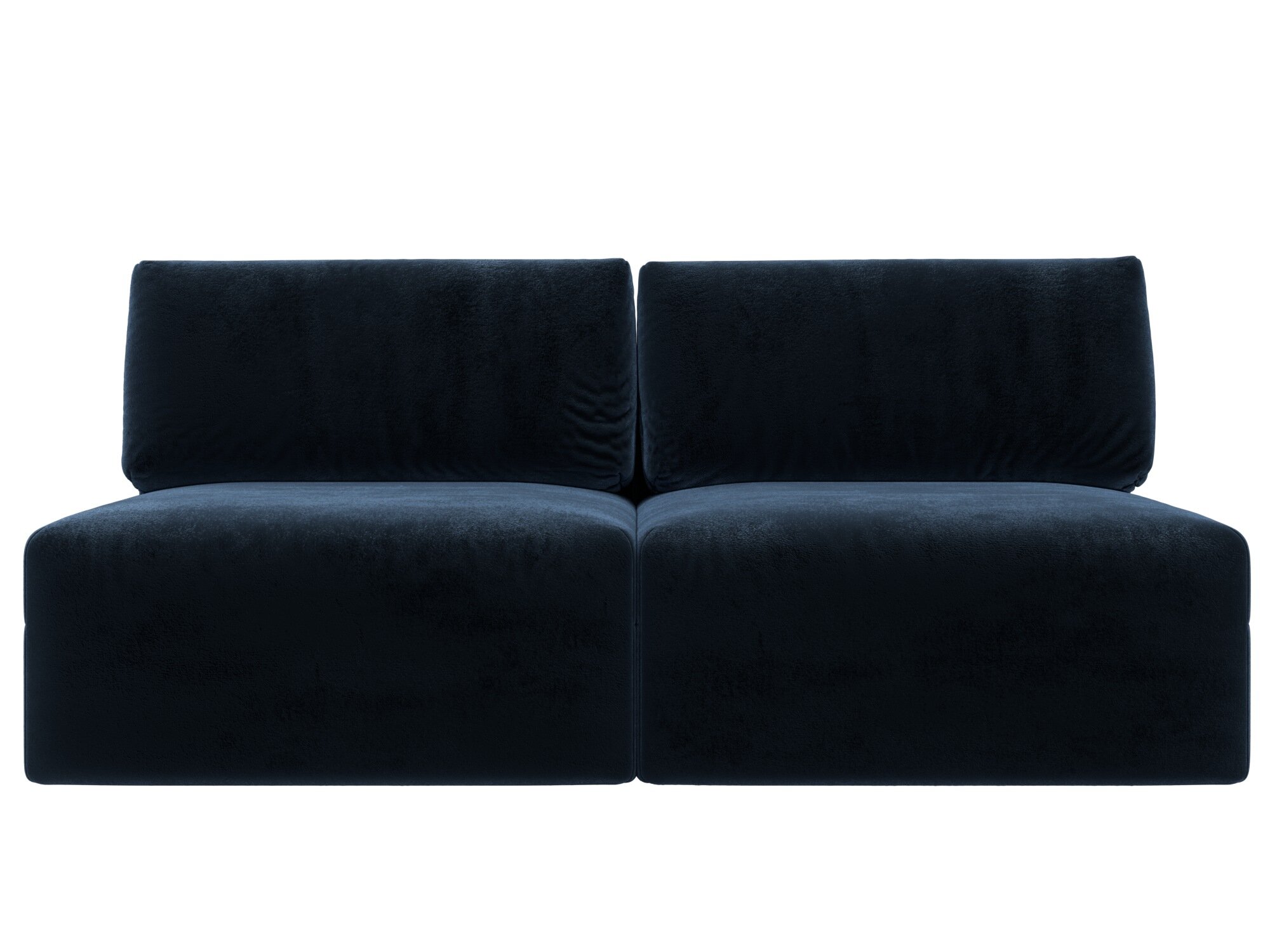 Диван прямой модульный Лига-060 НПБ, 4-местный, размер: 200х118х84, спальное место: 160х200, велюр, TOWER 13 синий