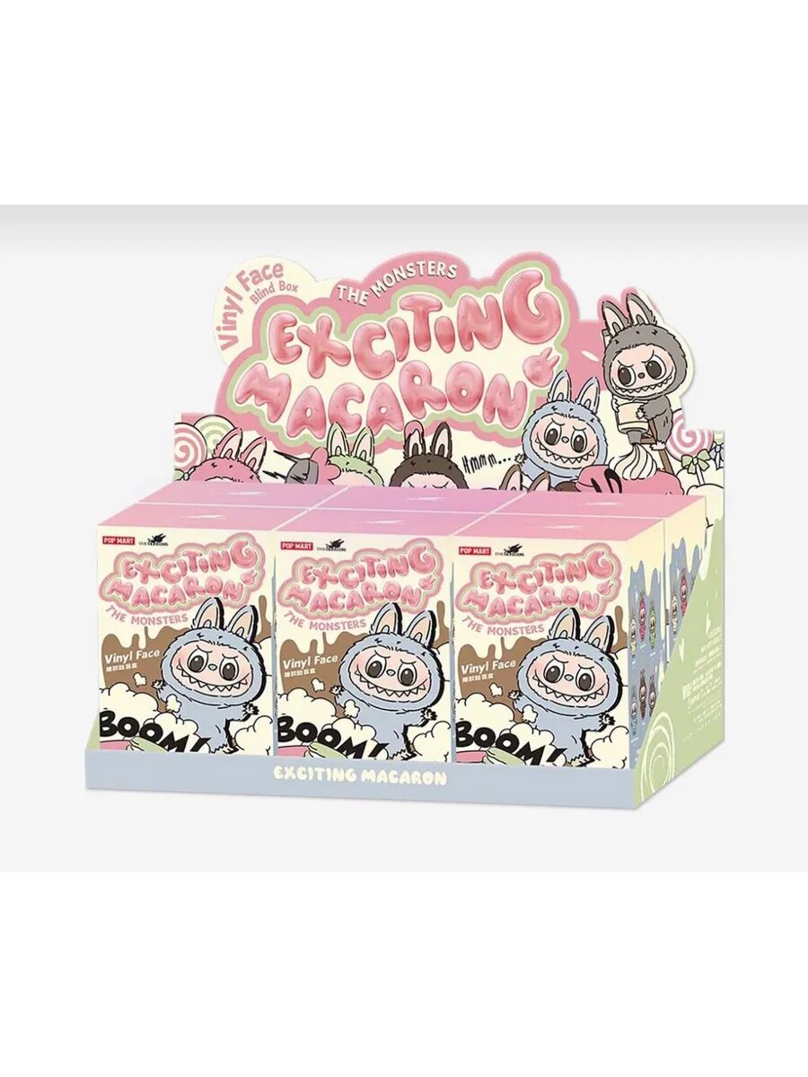 Игрушка-сюрприз "LABUBU EXCITING MACARON", мягкая, во всех цветах радуги — фото 1