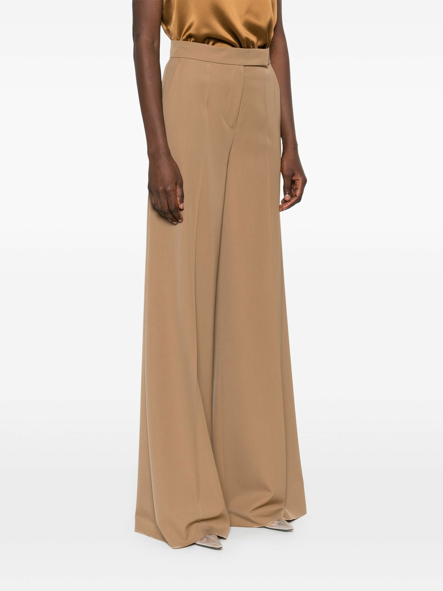 Брюки классические Max Mara, размер 48, коричневый — фото 1