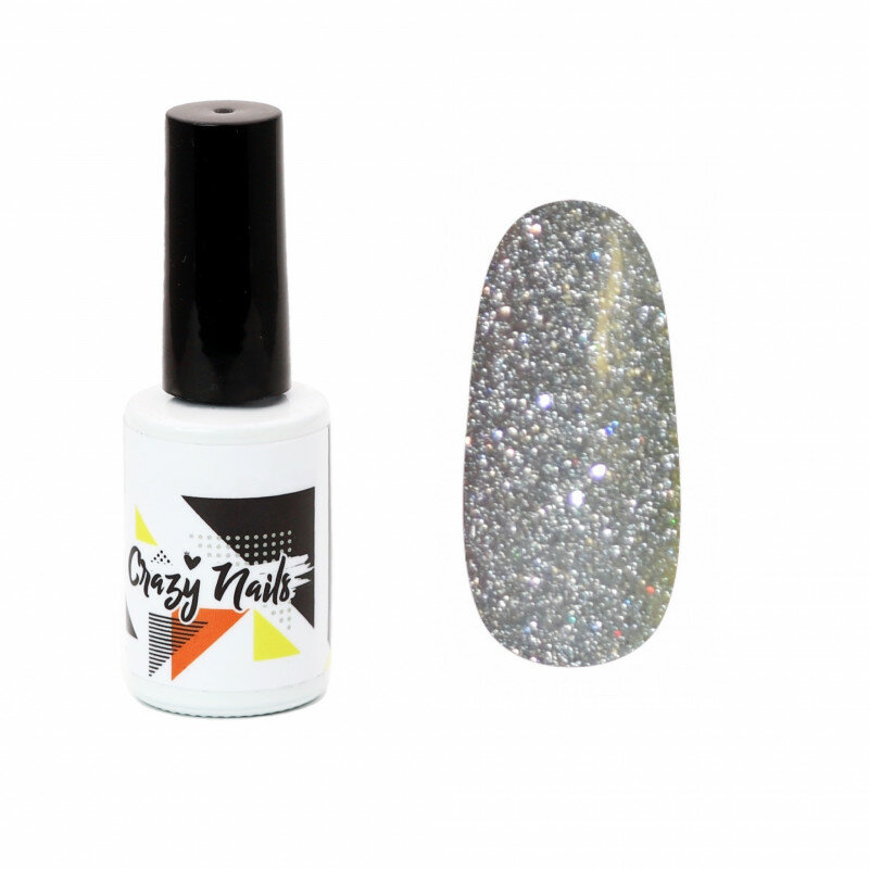 Гель-лак светоотражающий Crazy Nails, Коллекция «Пандамия", цвет "Сенкью двери мач",10мл.