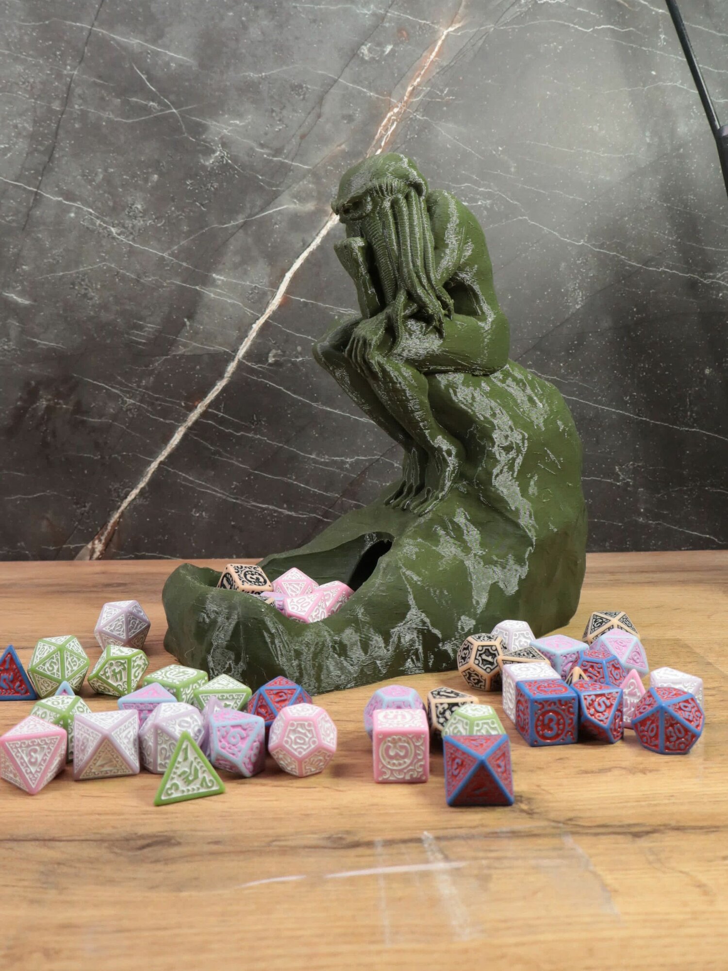 Башня Лавкрафт Ктулху на скале болотный для кубиков настольных игр / DnD, Dice Tower, D&D, Dungeon and Dragons, миниатюра