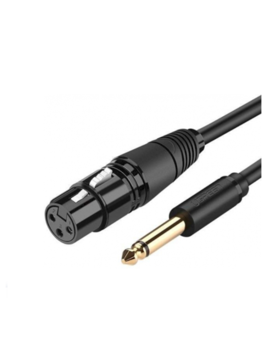 Кабель UGREEN 20719, для аудио- и ТВ-техники, 6.35 male to XLR female, длина 2 м, черный