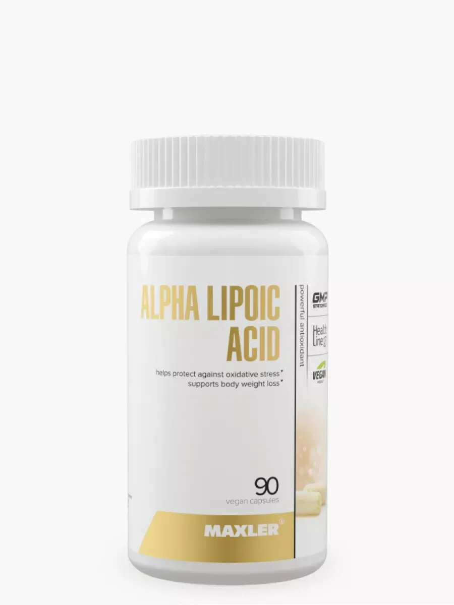 Альфа-липоевая кислота Maxler Alpha Lipoic Acid, антиоксидант, 90 капсул