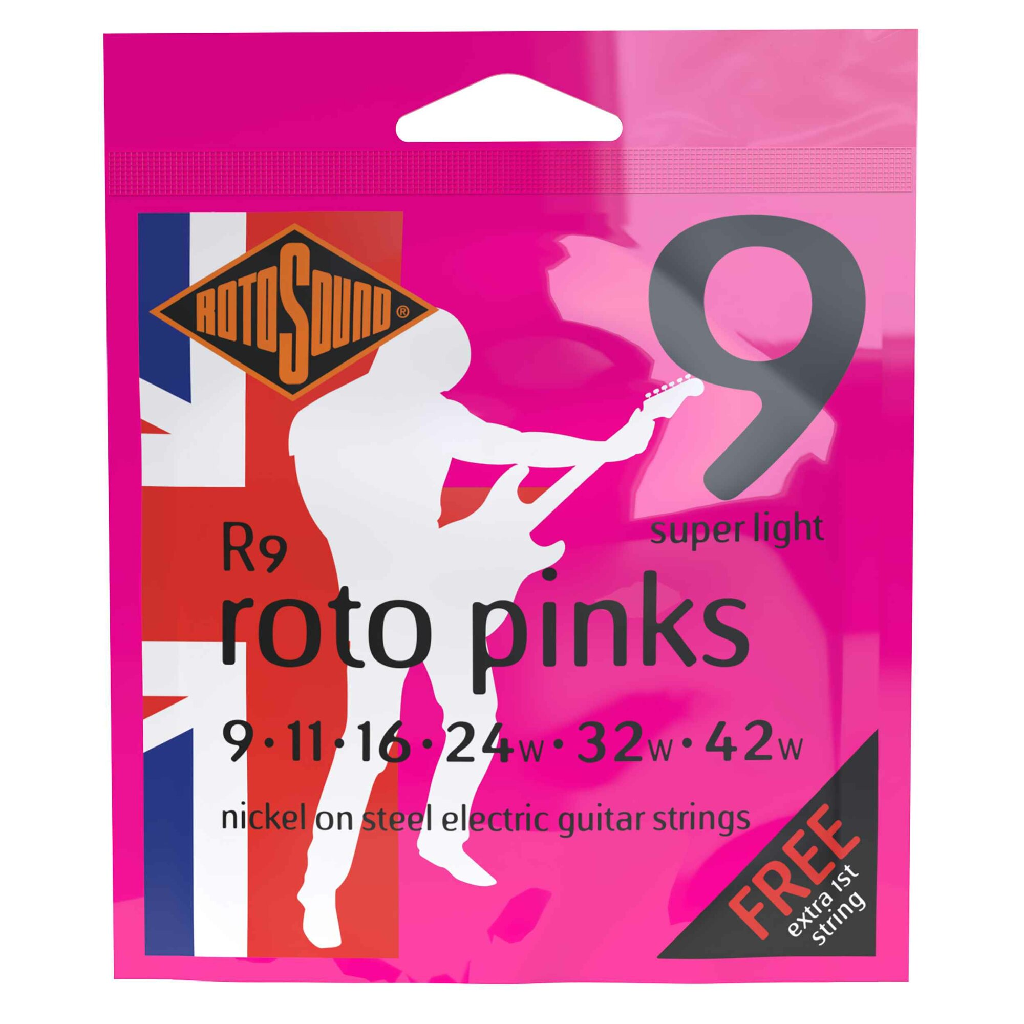Rotosound R9 Roto Pinks 9-42