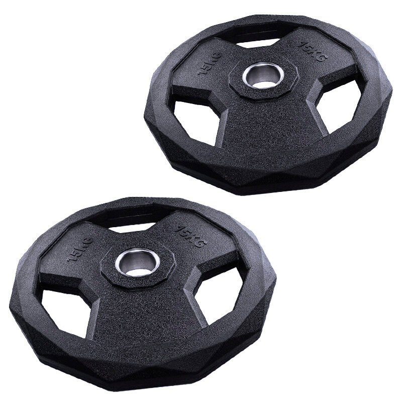 Набор дисков обрезиненных с 3-мя хватами Voitto V-301 15 кг (2 шт) - d51