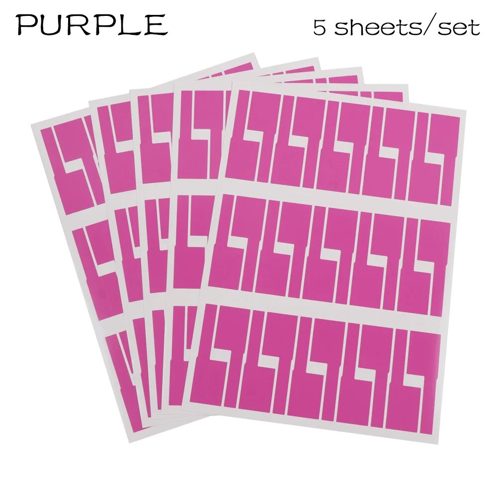 Стикеры для кабелей водонепроницаемые 5 листов pueple