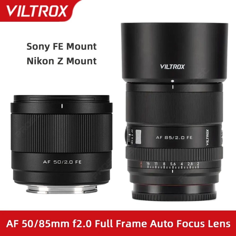 Viltrox AF 50mm F2.0 Air FE/Z Объектив Крепление Sony E (FE), AF 50mm F2.0 Air