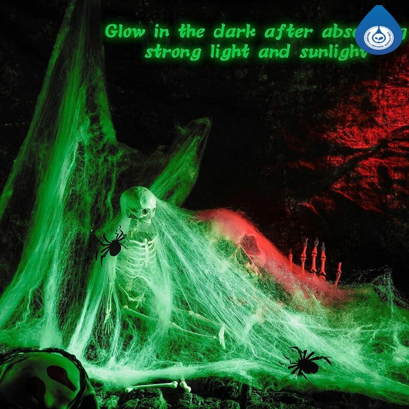 Хэллоуин светится в темной паутине