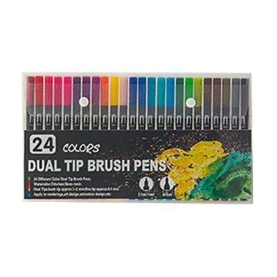 Набор Фломастеров С Двойным Наконечником (12-168 Цветов) Для Рисования, Каллиграфии И Живописи