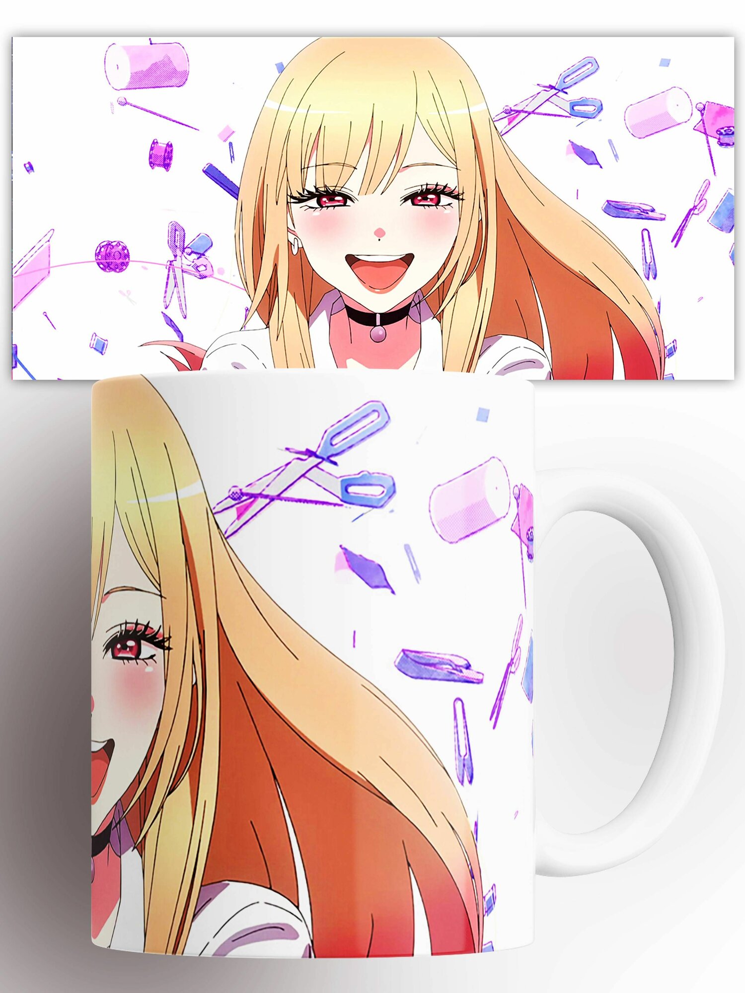 Кружка Эта фарфоровая кукла влюбилась аниме принт 330мл