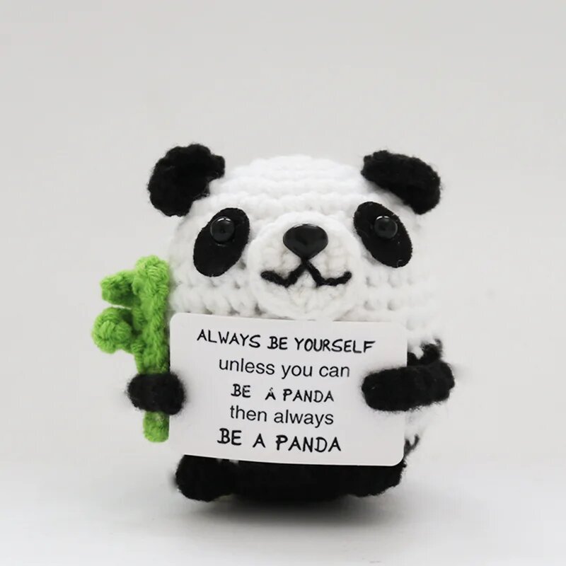 Забавная вязаная крючком позитивная эмоциональная поддержка кукла с фламинго украшение для дома комнаты вязаное украшение с фламинго ручной работы Рождественский подарок