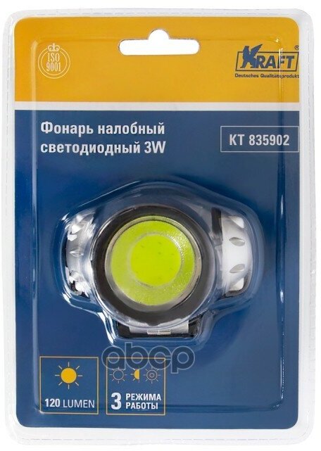 Фонарь налобный Kraft арт. KT 835902