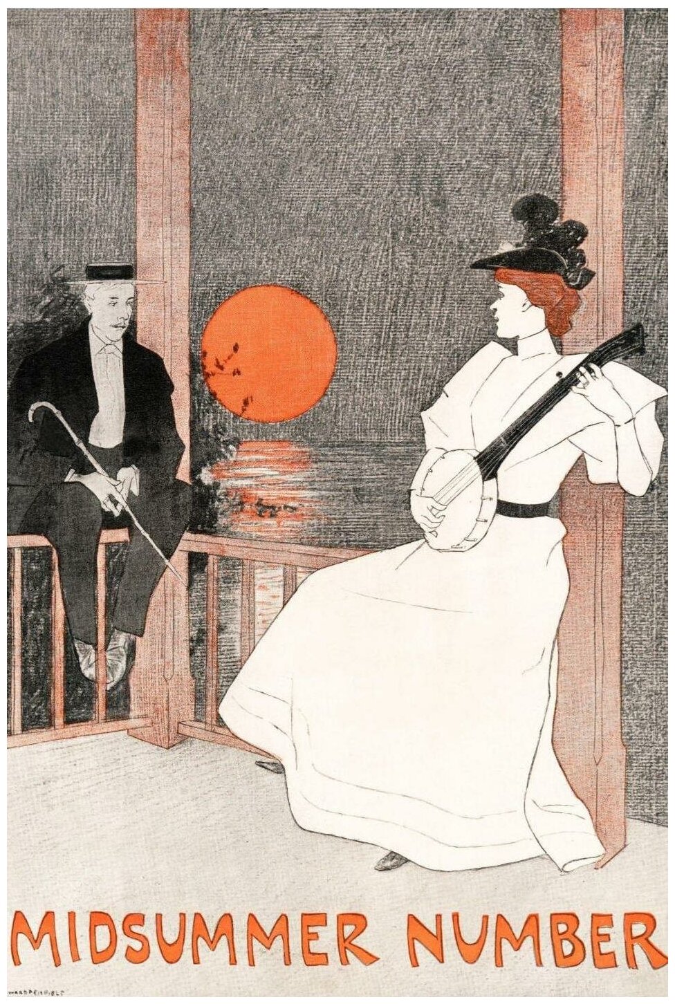 Постер / Плакат / Картина Афиша - Романтическая встреча 40х50 см в подарочном тубусе