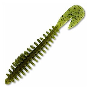 Силиконовая приманка REINS ROCKVIBE GRUB 4" Цв. 002-Green Pumpkin