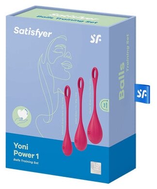 59665 Satisfyer Yoni Power 1, красный. Набор для тренировки мышц тазового дна