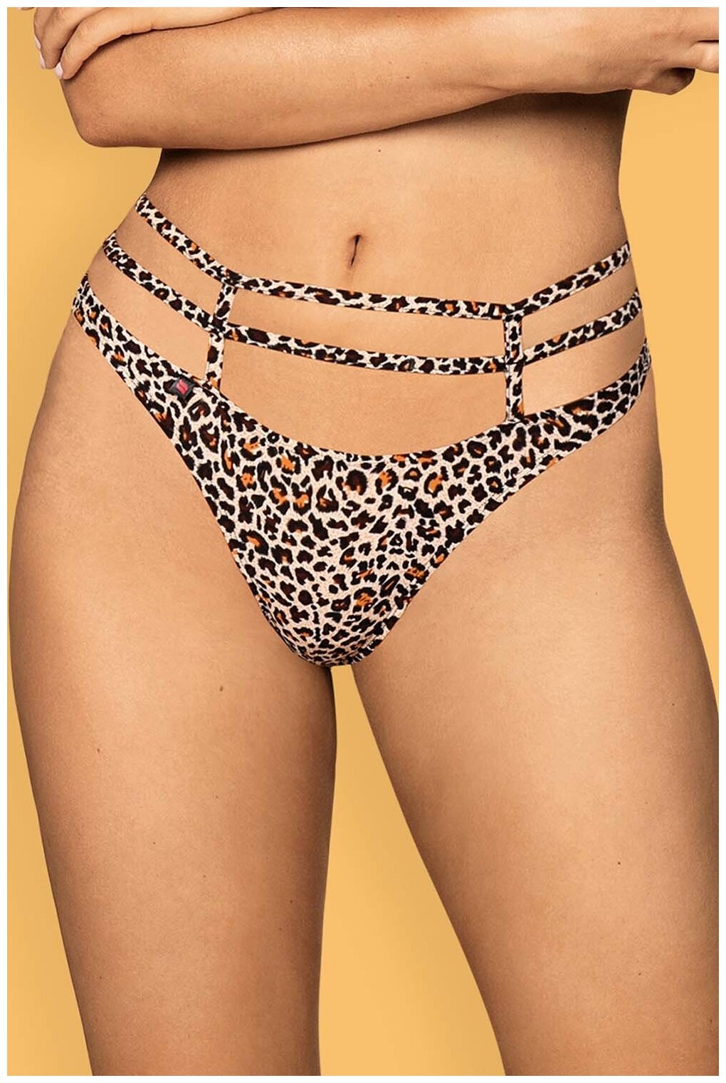 Трусы женские стринги OBSESSIVE Selvy, леопард (Размер: S/M)