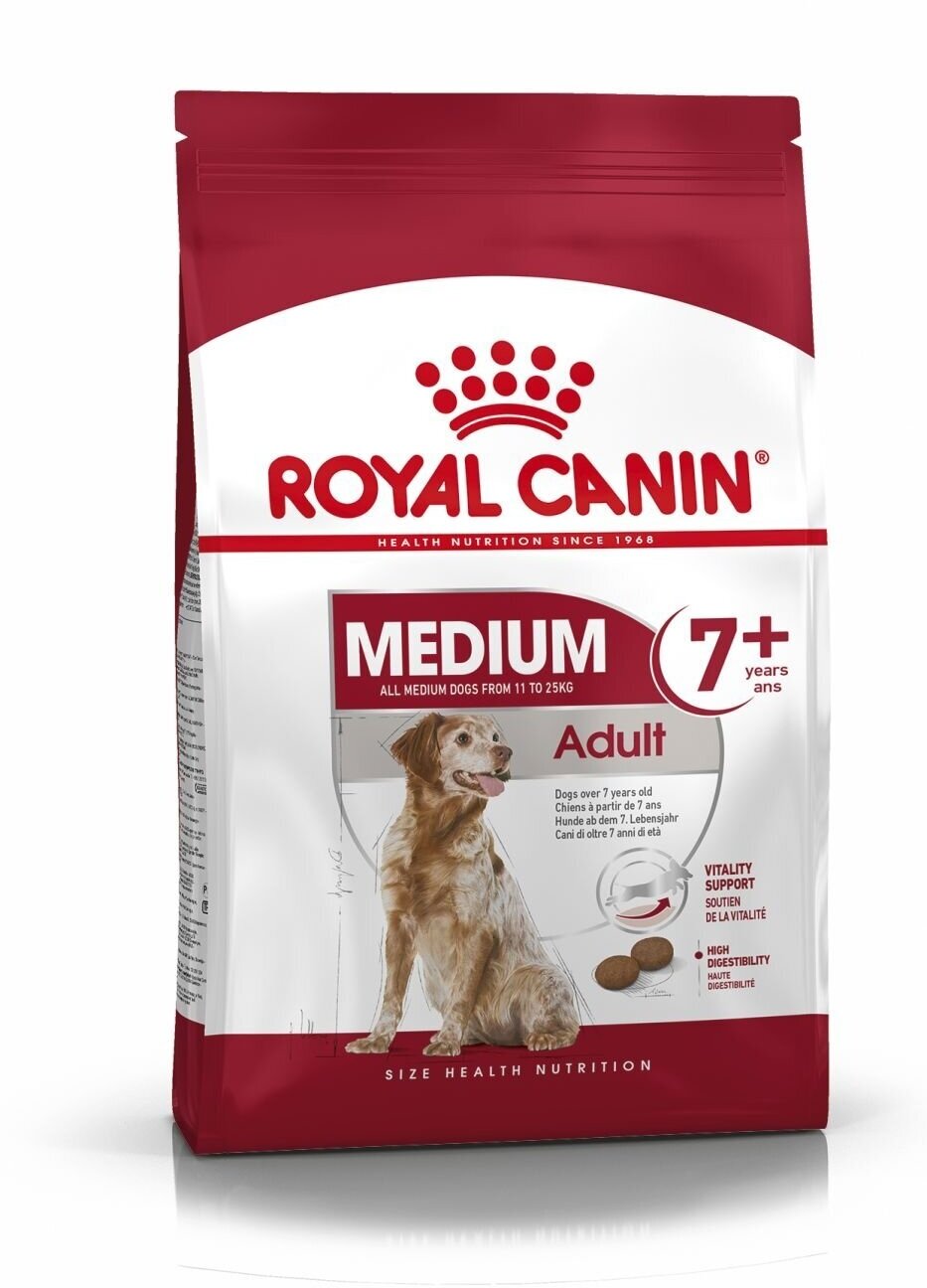 Royal Canin Medium Adult 7+ Сухой корм для собак средних пород 15 кг
