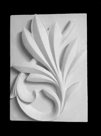 Гипс. Пальмовая ветвь (41 х 5 х 30,5 х 6 см), Экорше, артикул 60-611