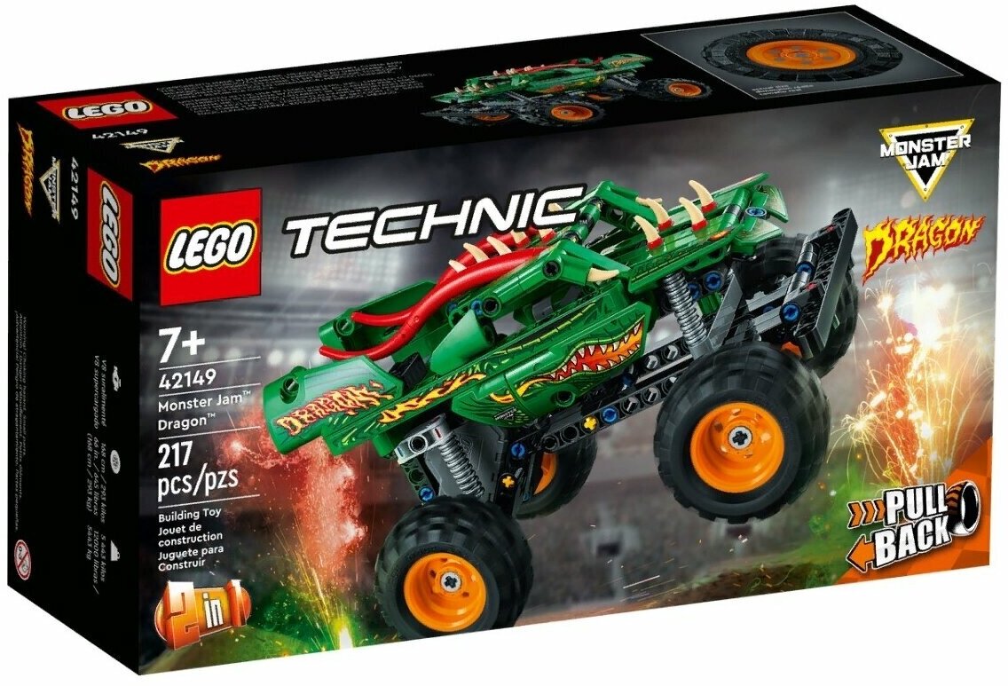 Оригинальный конструктор LEGO Technic 42149 Monster Jam Dragon лего Техник Дракон