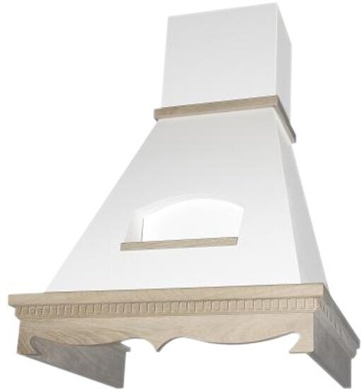 Кухонная вытяжка Elikor Бельведер 60 бежевый/дуб неокрашенный