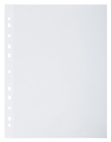 Папки-уголки Brauberg с перфорацией прозрачные, до 40 листов, плотные 0,18 мм, комплект 10 шт.