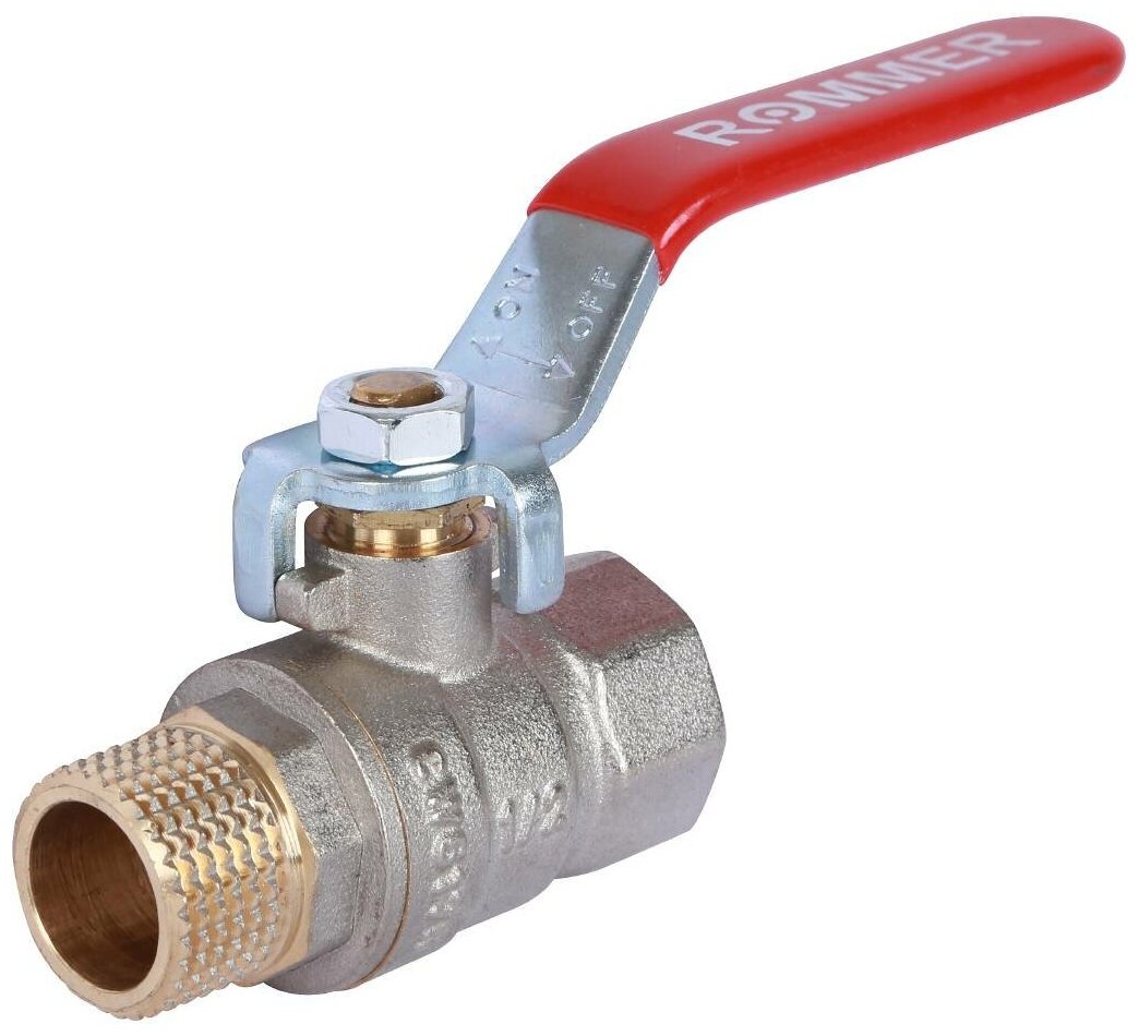 Кран шаровый ROMMER 1/2" ВН - полный проход, ручка